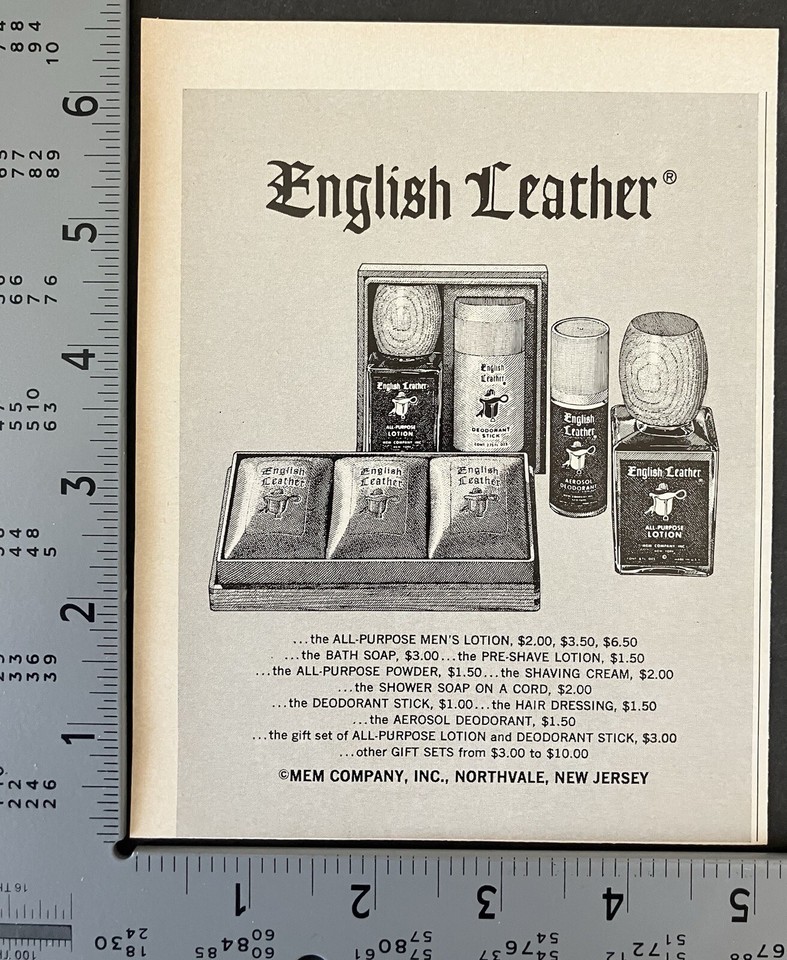 1966 English Leather After Shave Lotion Soap Shaving Cream Gift Vintage ...
