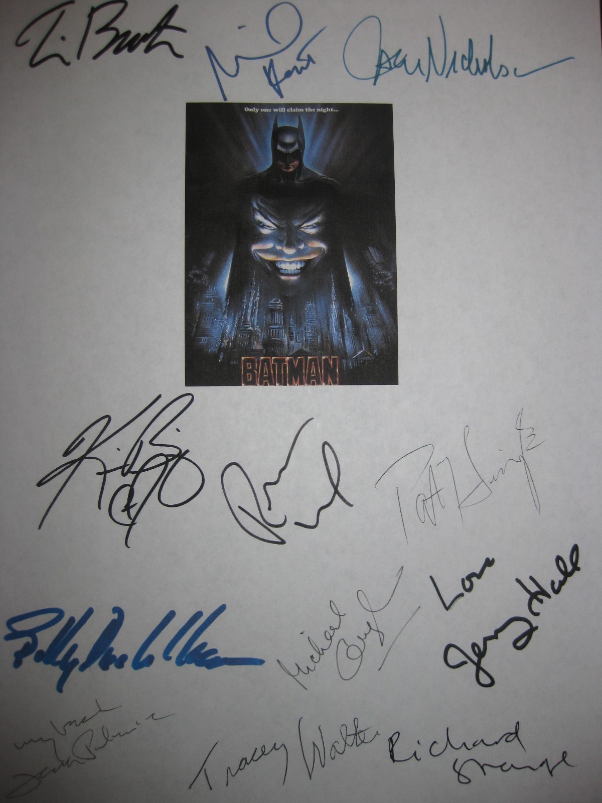 Batman Signed 1989 Film Script X12 Jack Nicholson Michael Keaton Tim ...