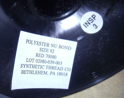 RED POLYESTER NU BOND # 70080 CONE Bonded Nylon sewing Thread ...