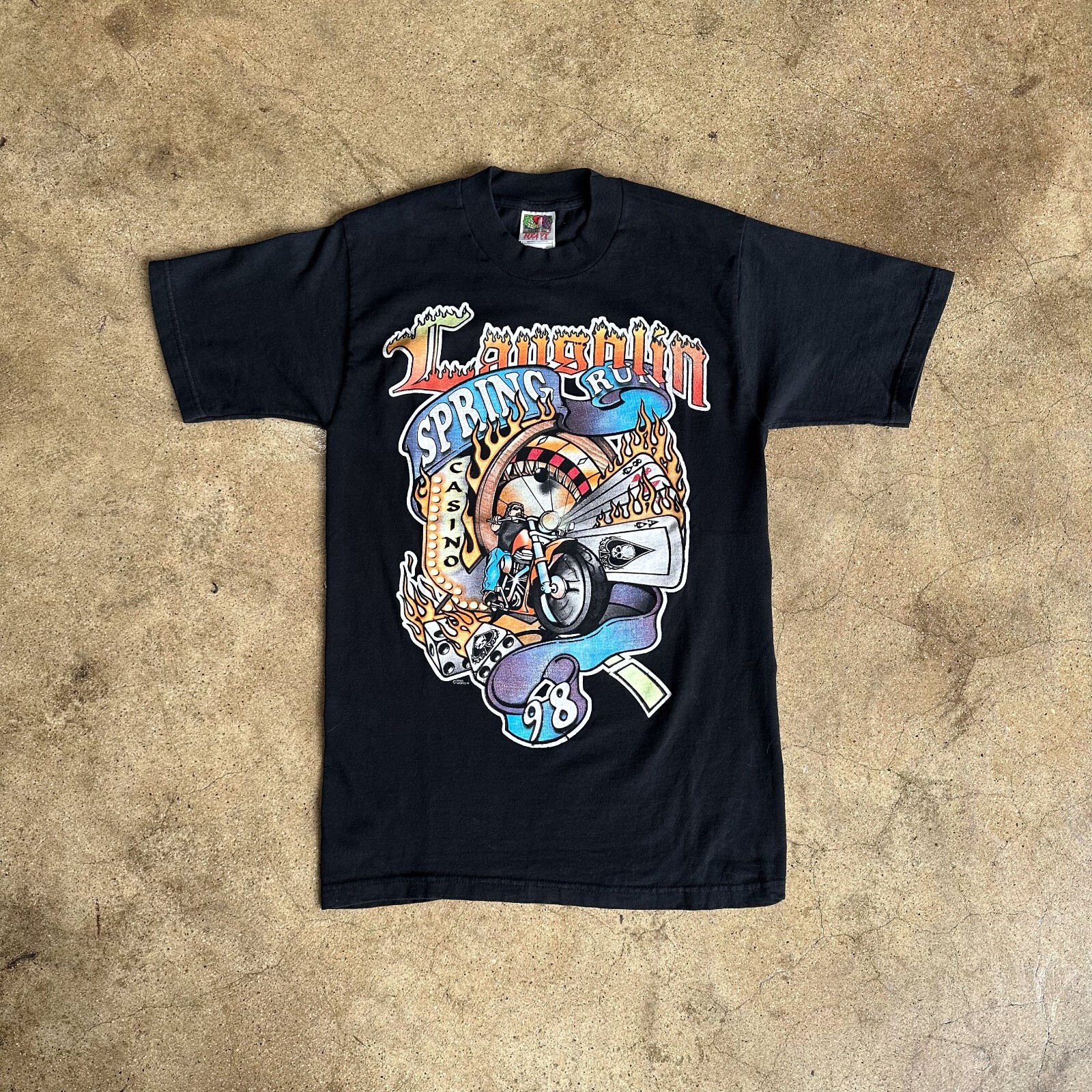 Vintage 1998 Laughlin Spring Run Black Graphic T-shir… - Gem