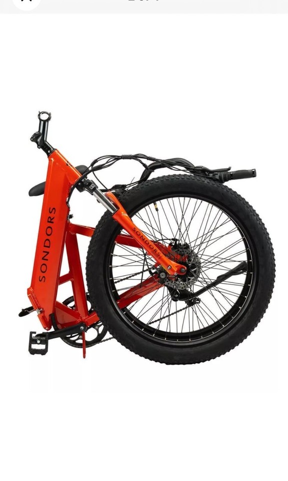 SONDORS FOLDING STEP THRU E BIKE DEMO STORE MODEL TORCH RED MSRP $1899. ...