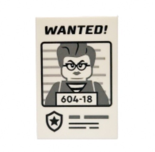 LEGO® Part 26603pb395 - Tile 2 x 3 with 'WANTED!' Poster with ...