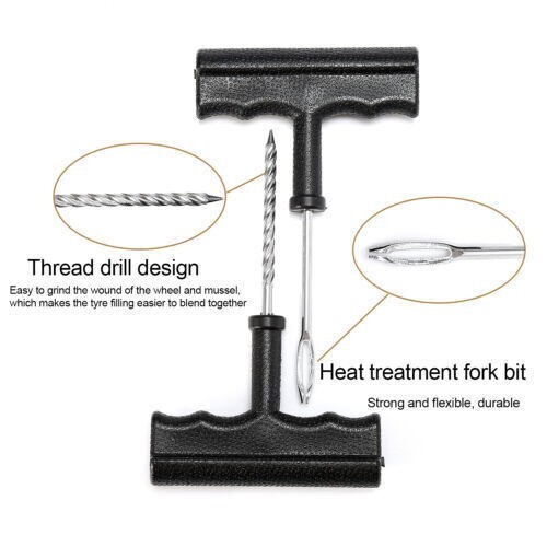 Emergency Car Van Motorcycle Tubeless Tyre Puncture Repair Kit 5 ...