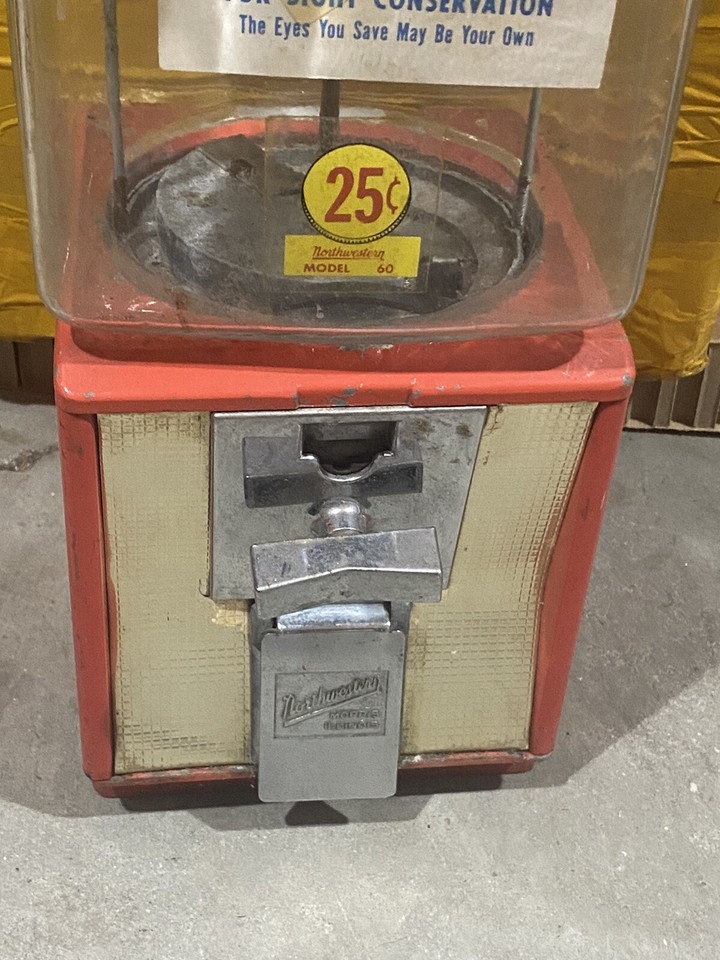 Northwestern Model 60 Quarter Peanut Machine Candy Gumball Machine ...
