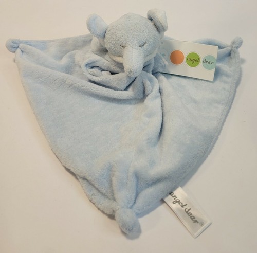 Angel Dear Blue Elephant Lovey Lovie Baby Security Blanket Plush ...