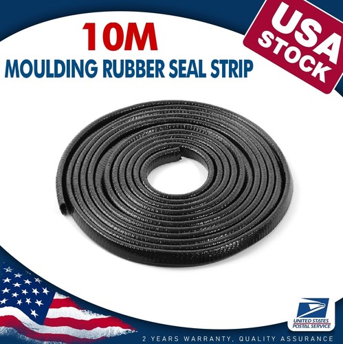 10M U-Shape Car Door Edge Trim Black Strip Lock Guard Moulding Rubber ...