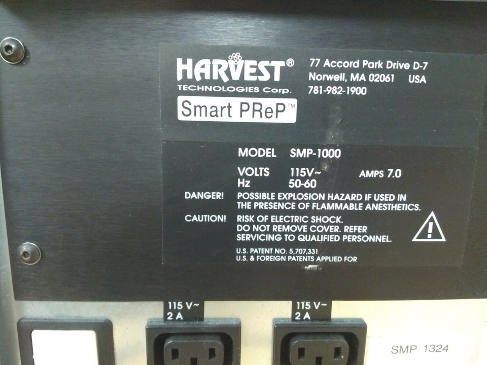 HARVEST SmartPrep SMP-1000 Platelet Centrifuge | eBay