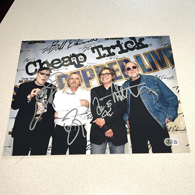 CHEAP TRICK BAND signed autographed 11X14 RICK ROBIN TOM BUN BECKETT ...