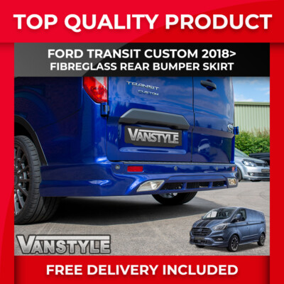 FORD TRANSIT CUSTOM 18-23 REAR BUMPER SKIRT SPOILER VALANCE SPLITTER ...