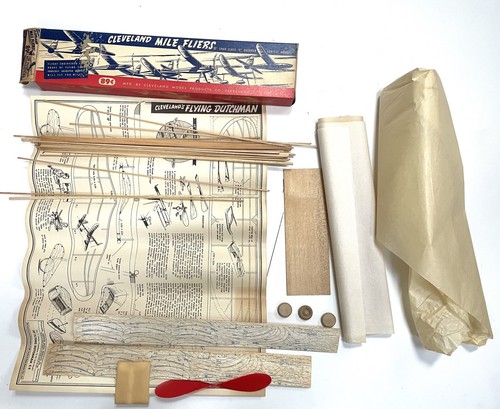 Cleveland mile flyers 32” “flying dutchman” c-5 balsa model kit | eBay
