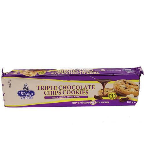 Merba Triple Chocolat Chips Original Cookies Kosher Dairy Snack 180g | eBay