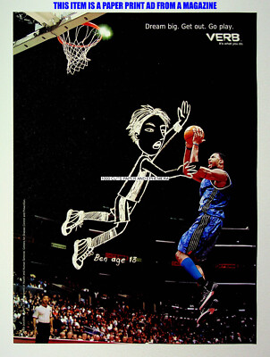 Verb It's What You Do Tracy McGrady 2003 NBA Print Magazine Ad Poster ...