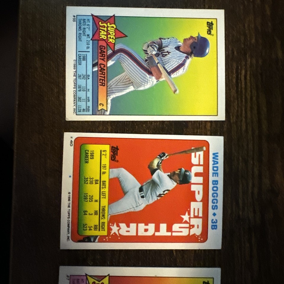 1989 Topps Super Star Mini Card Lot - 4 Cards of MLB Stars Sticker ...