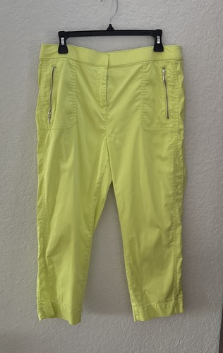 Chico's Zenergy Size 1.5 Bright Yellow Zip Pockets Capri Pants ...