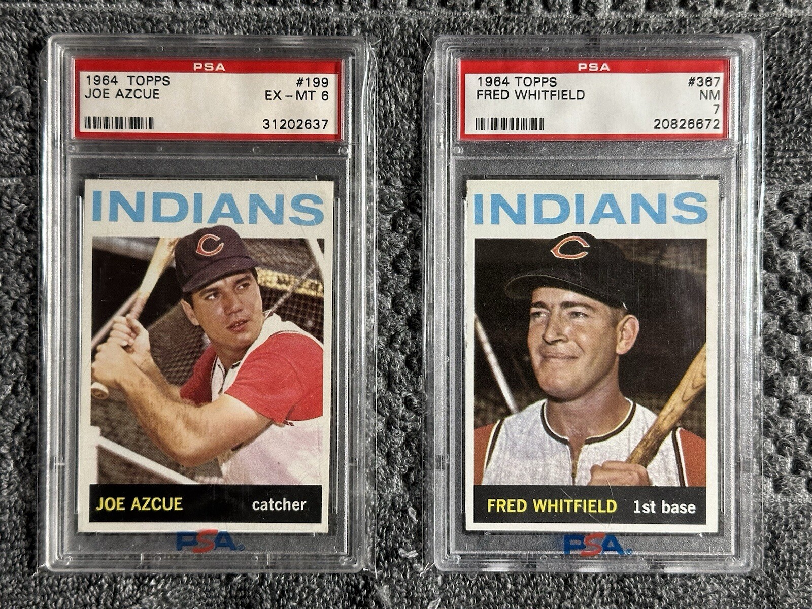 1964 Topps Baseball PSA Graded. Fred Whitfield #367, Cleveland Indians ...