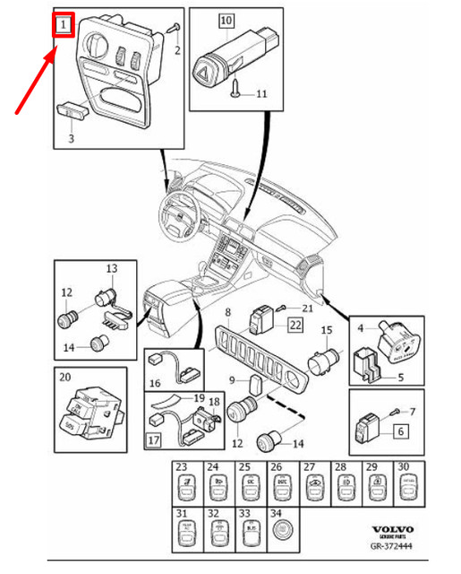 Genuine Volvo Xc90 Headlamp Switch 31334999 for sale online | eBay