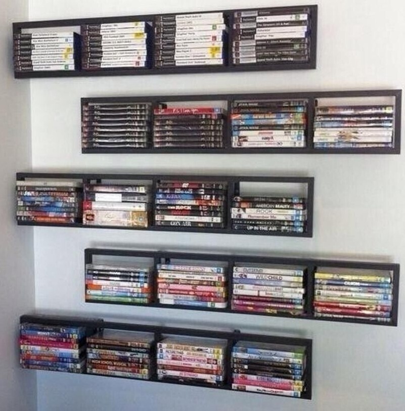 IKEA LERBERG 10035 GRAY CD/DVD/MOVIE/GAME RACKS | eBay