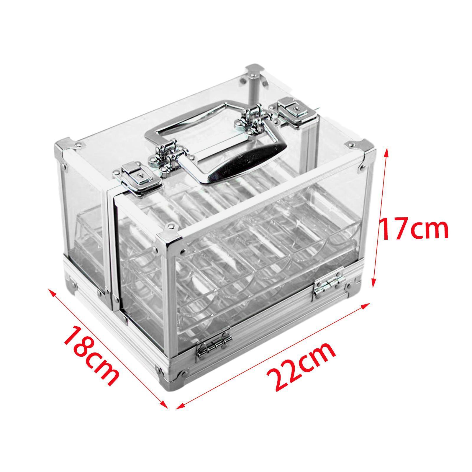 Acrylic Chips Case with 6 Chip Trays Holds 600 Chips Chip Carrier ...