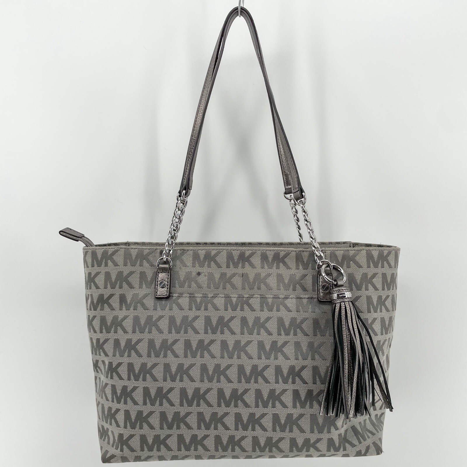 MICHAEL Michael Kors Shoulder Bag Gray MK Monogram Ta… - Gem