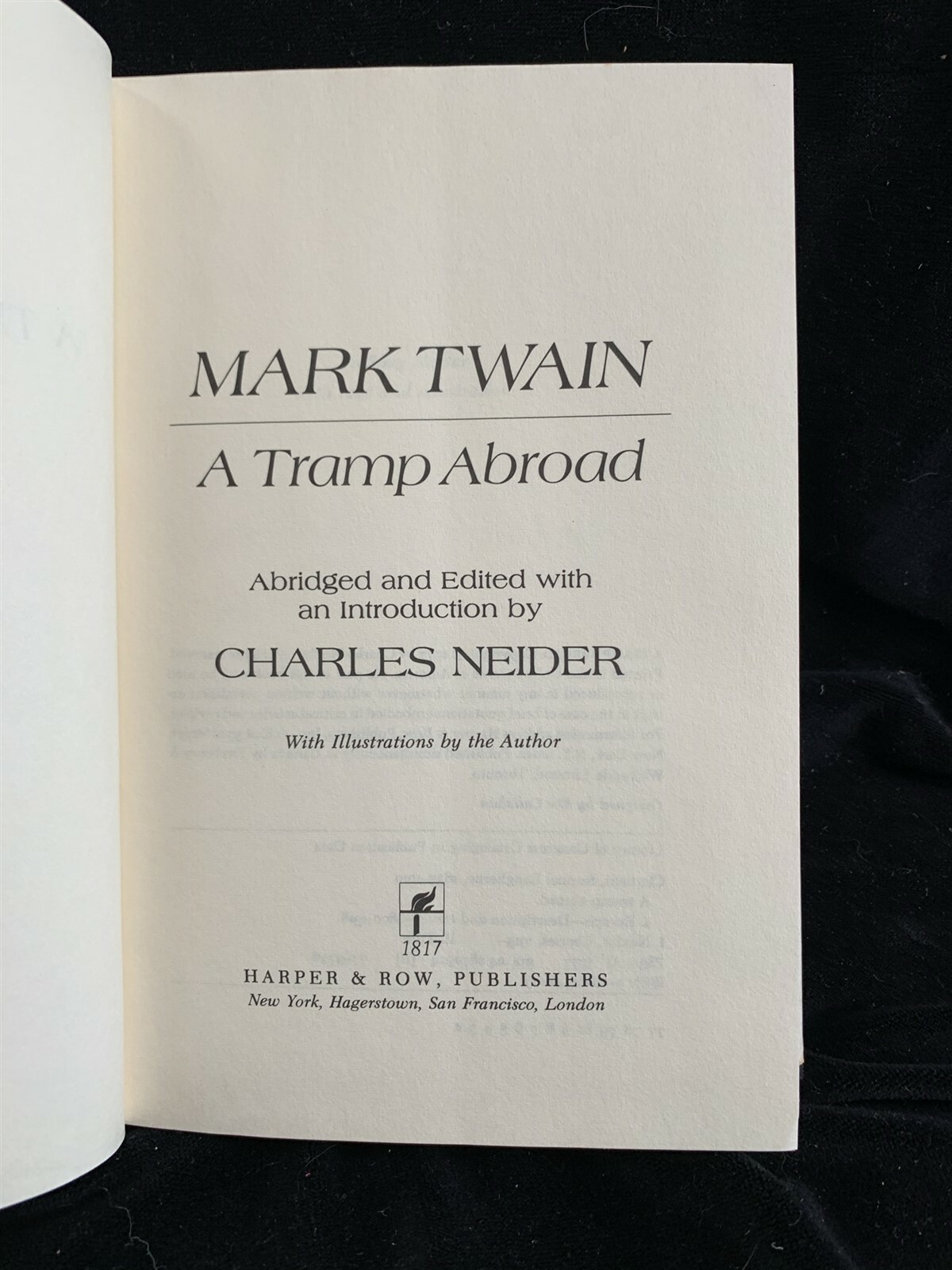 MARK TWAIN - A Tramp Abroad (ed. Neider) - Harper & Row 1977 - HB DJ | eBay