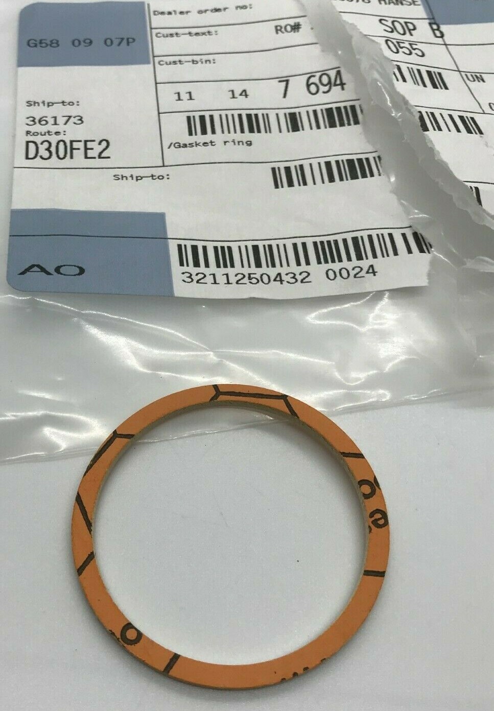 NEW OEM BMW Motorcycle Gasket Ring Seal Engine Cover Plug 36x42 ...