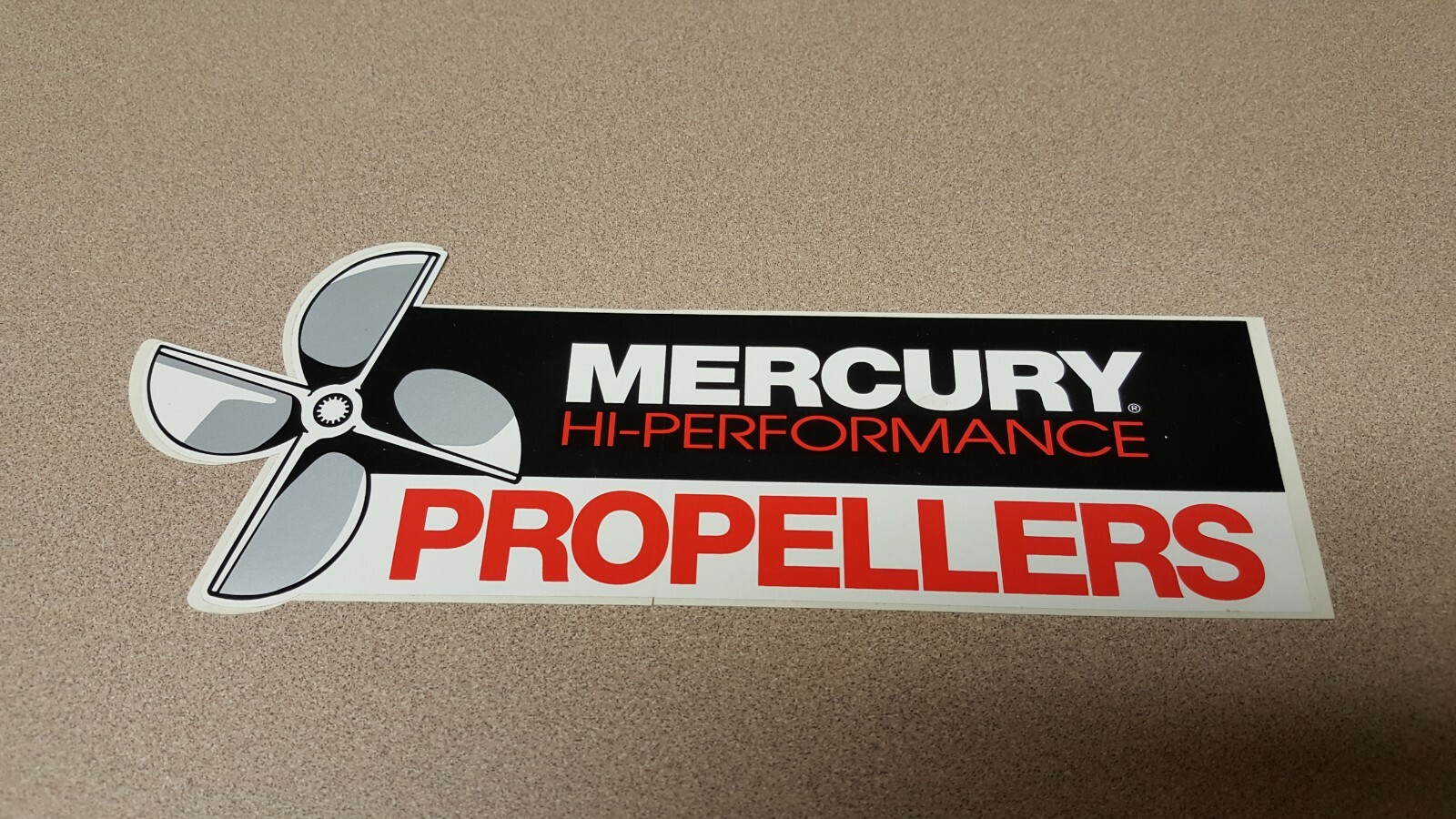 MERCURY OUTBOARD PARTS "MERCURY" HI-PERFORMANCE PROPELLERS DECAL ...