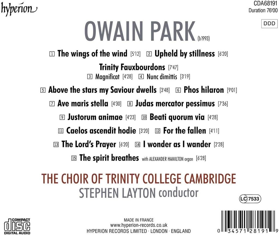 Park Choral Works [Trinity College Choir Cambridge Stephen Layton ...