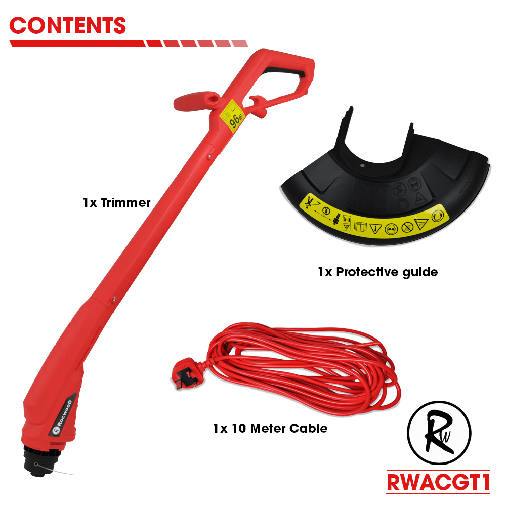 Electric Grass Trimmer 250W RocwooD 10M Cable | eBay