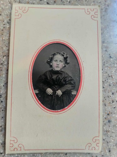 Blond small girl - super cute! Harriette Tintype antique photo circa ...
