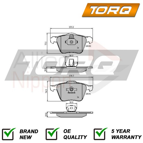 Brake Pads Set Front Torq Fits Volvo XC90 2002-2014 31262705 274331 ...