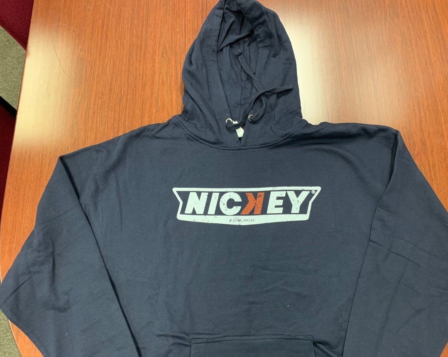 Official Nickey Chicago Brand Hoodie - Navy Blue | eBay