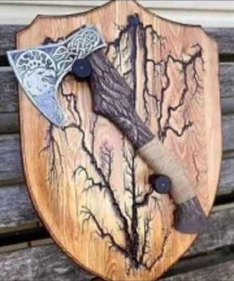 CUSTOM HANDMADE BEARDED TOMAHAWK VIKING HATCHET HUNTING TACTICAL AXE ...