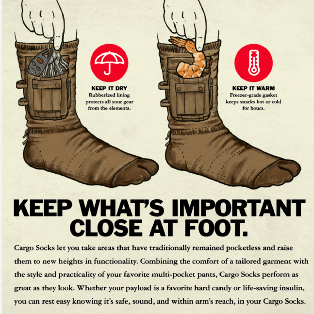 CARGO SOCKS Prank Fake Gag Funny PARODY Joke Gift Box birthday ...