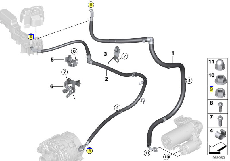 BMW 13 mm Hex Flange Collar Nut M8 x 1.25 mm 3413174 07143413174 New ...