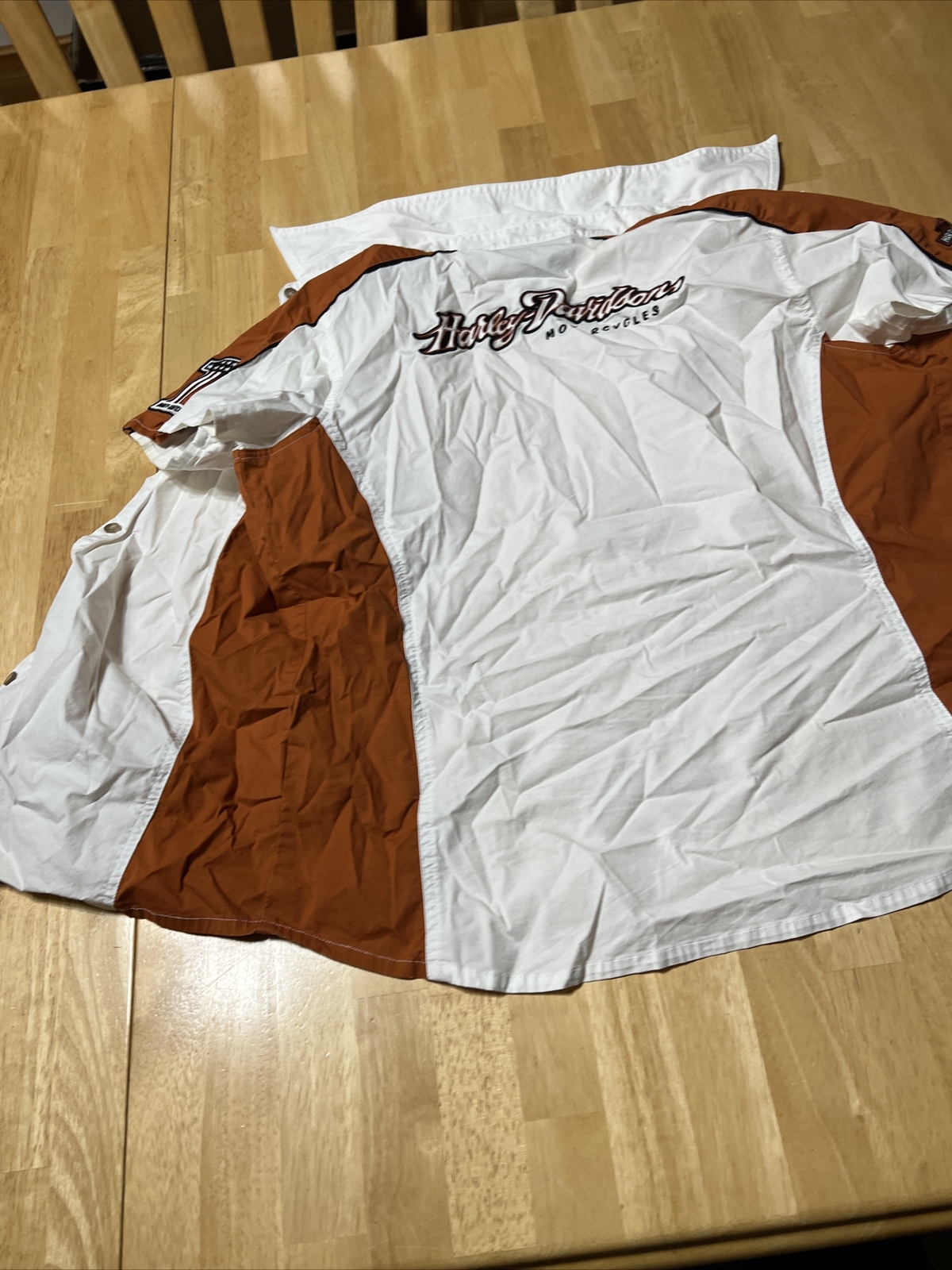 Harley Davidson patches women XL button short sleeve … - Gem