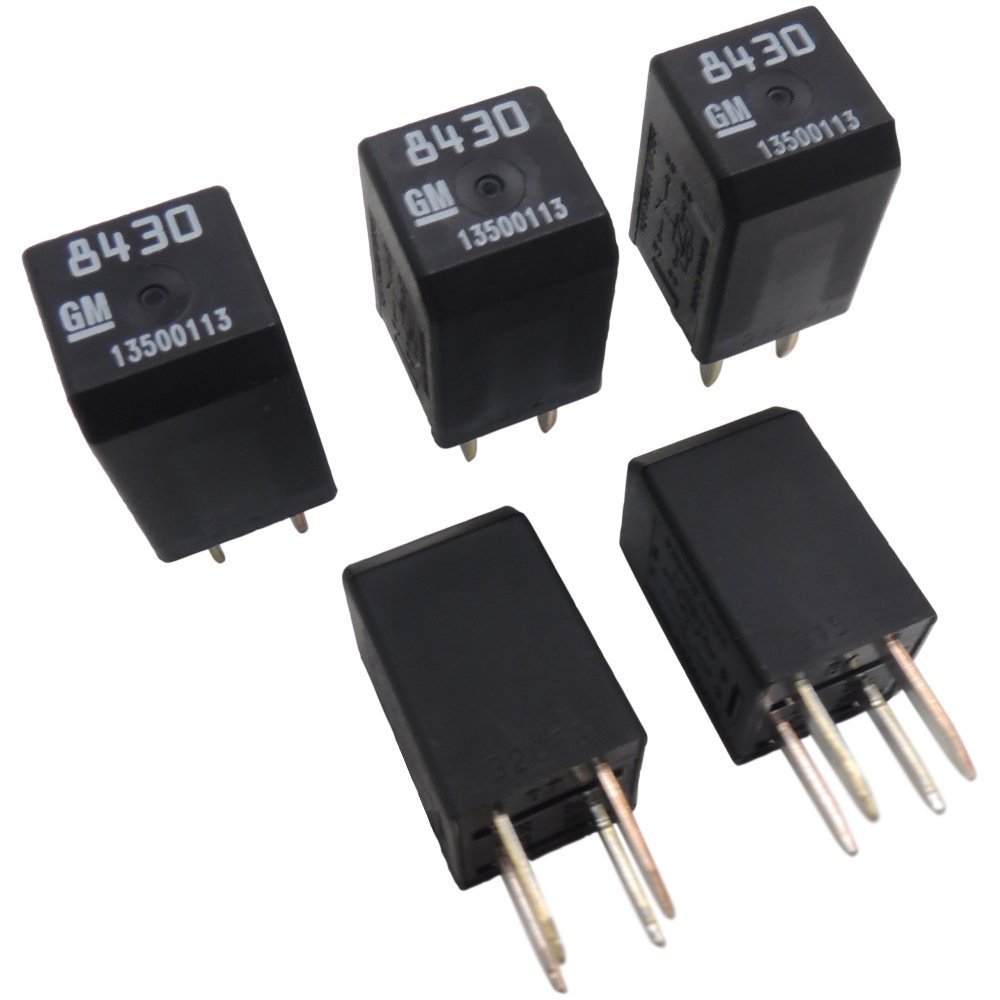 GM Relays Multi-Function 4-Pin Relay Pack Of 5 13500113 19116962 D1777C ...