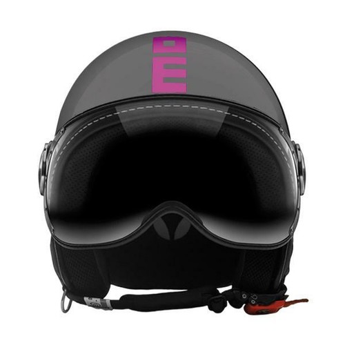 Helm Momo design Jet Fgtr Fluo Grau Pink Mit Visier Größe M | eBay