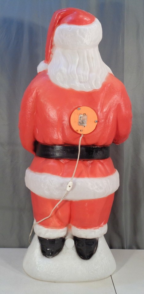 Large 41" VTG General Foam Lighted Christmas Santa Claus Blow Mold Sock ...