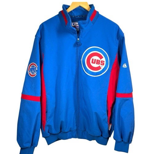 Chicago Cubs Vintage Majestic Baseball Jacket Men's XL Blue Red Logo ...