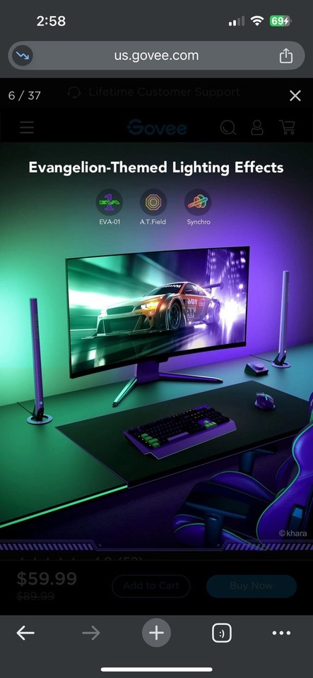 Govee x Evangelion RGBIC gaming light bars | eBay