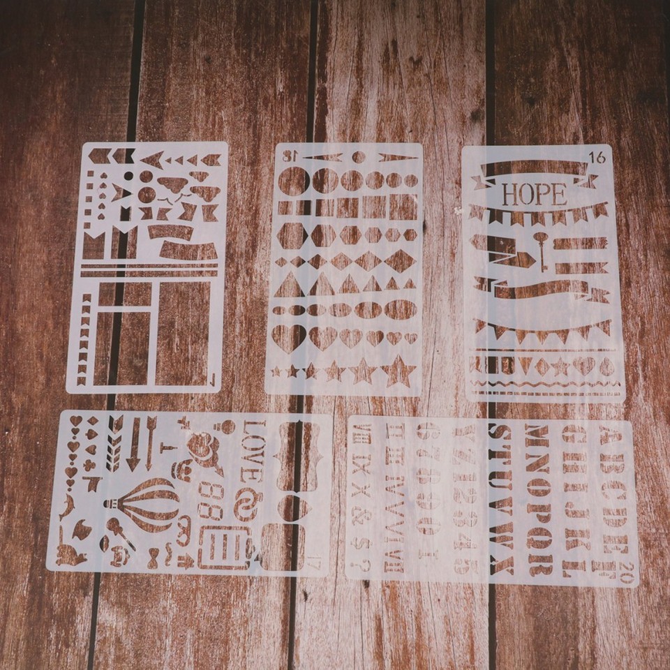 10pcs Stencil per disegni di moda Decorazioni dipinte a mano Stencil a ...