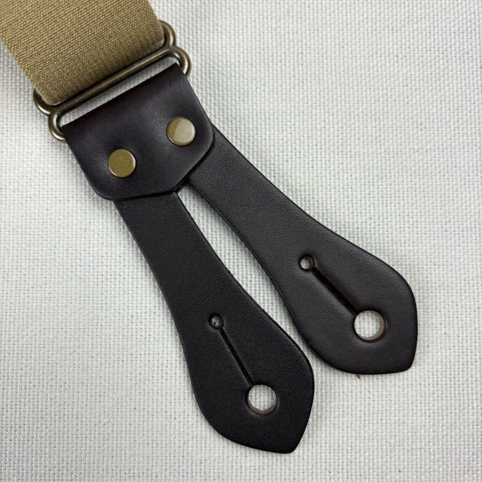 Filson Tab Suspenders Tan Size Regular 1.5” Cotton Bridle Leather Made ...
