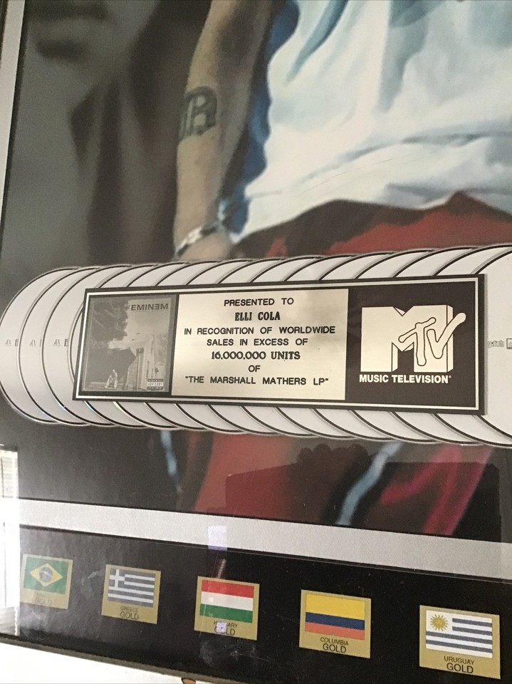 16X Multi / Platinum Sales Award Plaque Eminem The Marshall Mathers LP ...