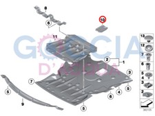 BMW OEM 12-16 328i Radiator-under Cover Rear Bracket 51757262626 for ...