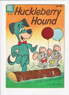 HUCKLEBERRY HOUND Four Color # 1050 - HANNA BARBERA CARTOON Comic/ 1959 ...