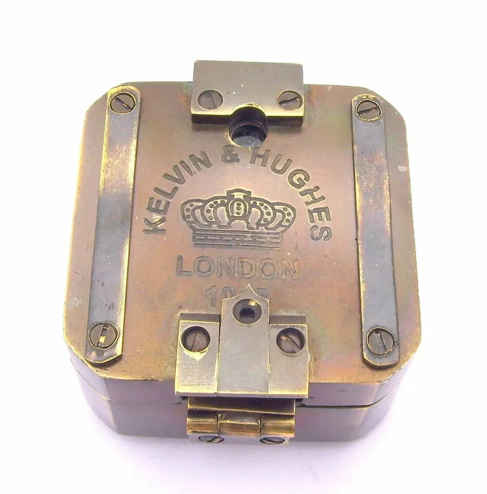 Solid Brass Kelvin & Hughes 1917 Brunton Compass/Antique Compass ...