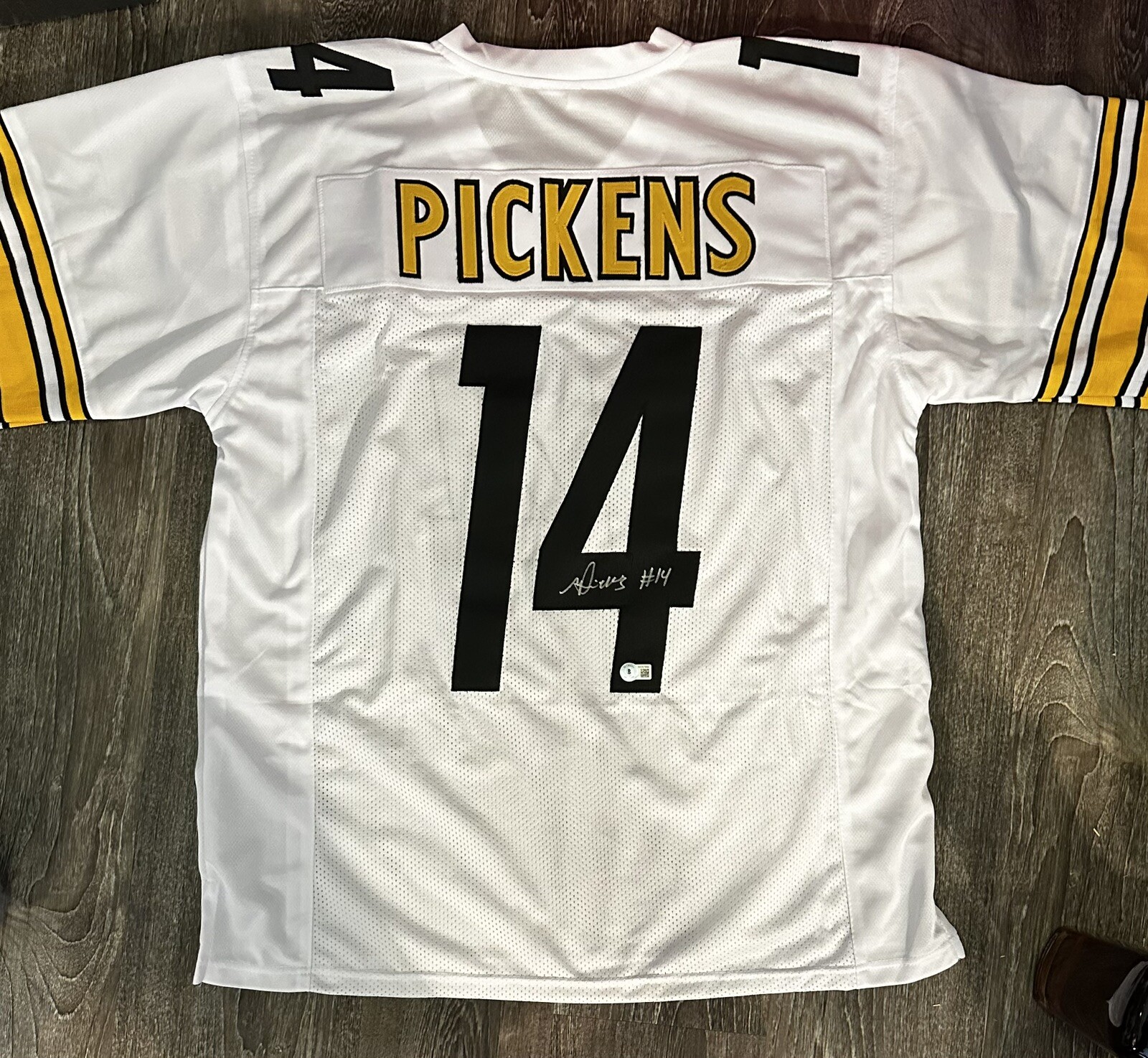 2022 George Pickens autographed signed custom Steelers jersey - Beckett ...