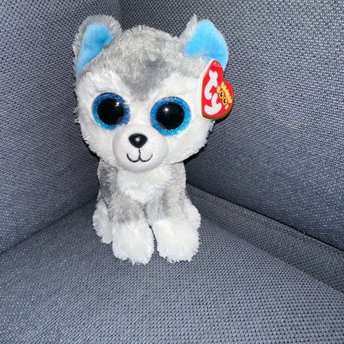 Ty Beanie Boos SLUSH the Husky Dog (Glitter Eyes) 6" NEW MWMTs Plush ...