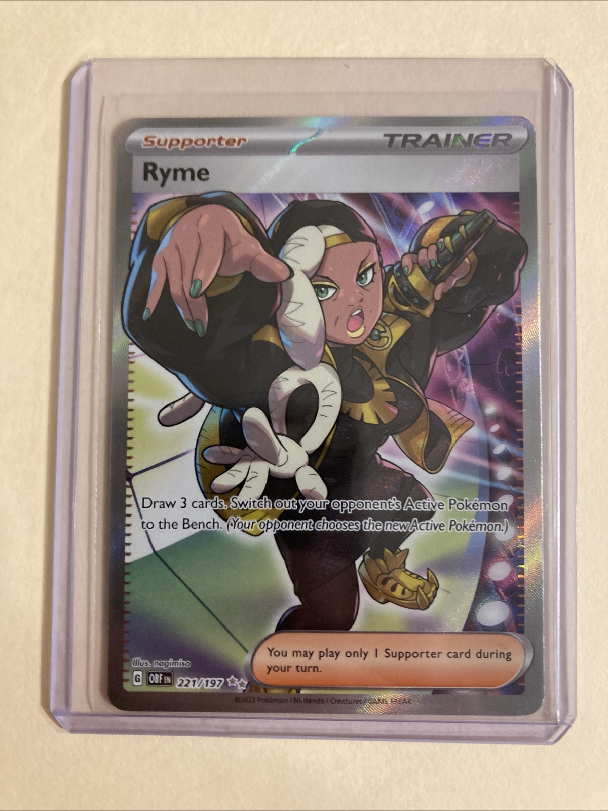 Pokemon - Ryme 221/197 - Obsidian Flames - Ultra Rare - Full Art Holo ...