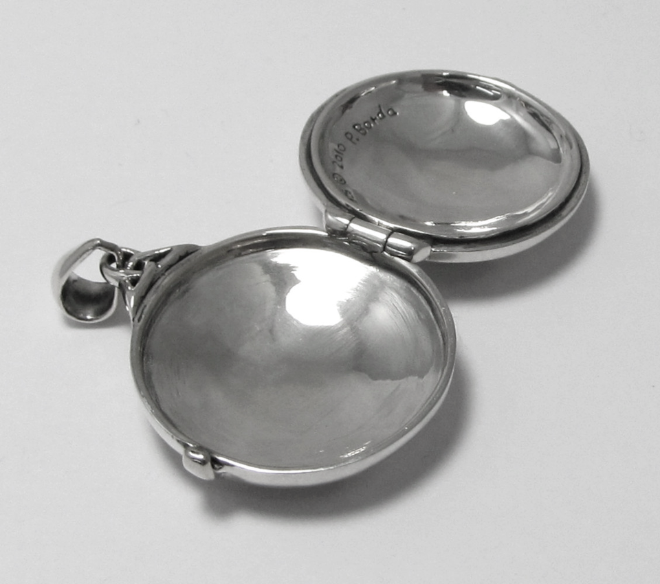 Sterling Silver Celtic Knot Triskele Swirl Locket by Dryad Design Irish ...